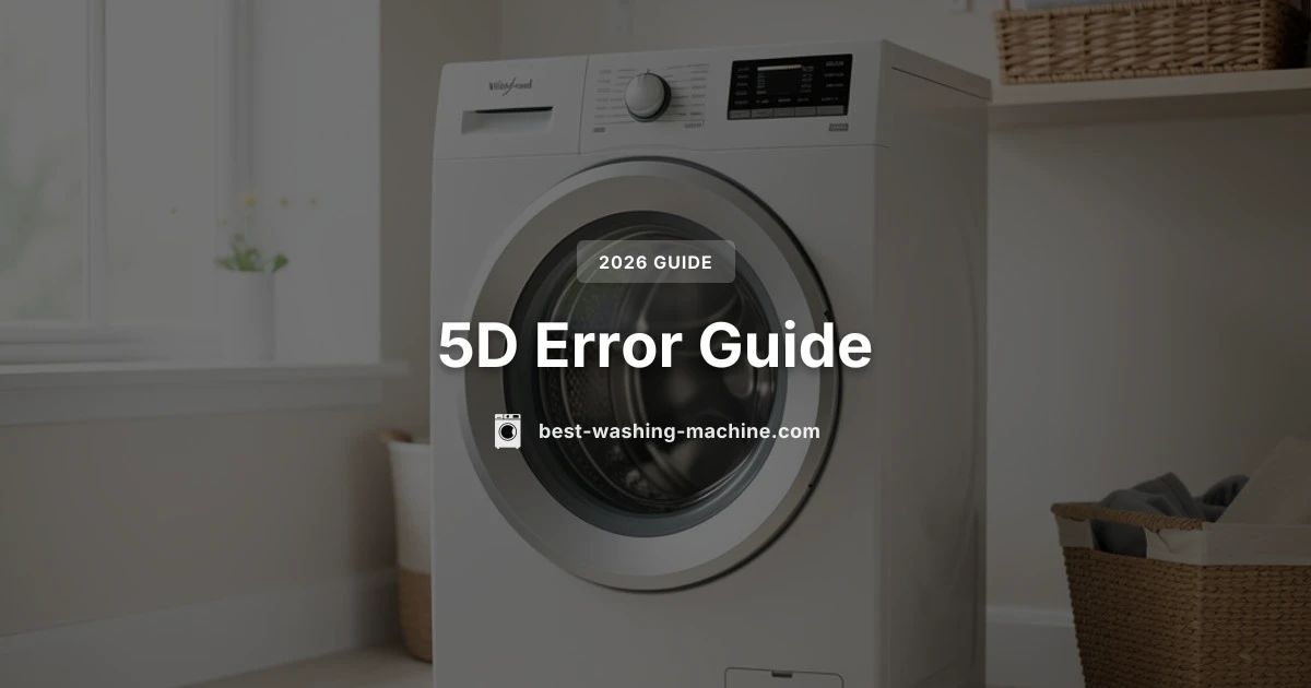 What Does 5D Mean on Whirlpool Washing Machines? Now